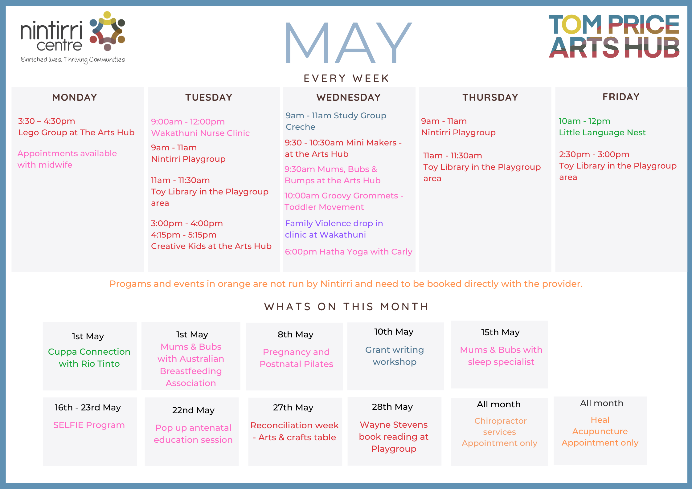 Community Events and Functions - Nintirri